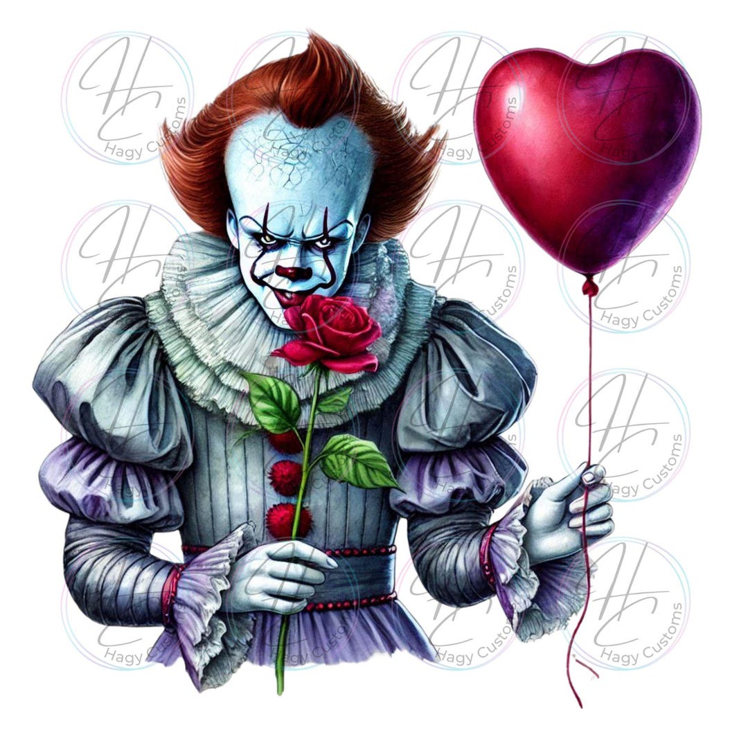 Horror Valentine, Roses Are Red, Scary Clown, Valentine Day, Love, PNG ...