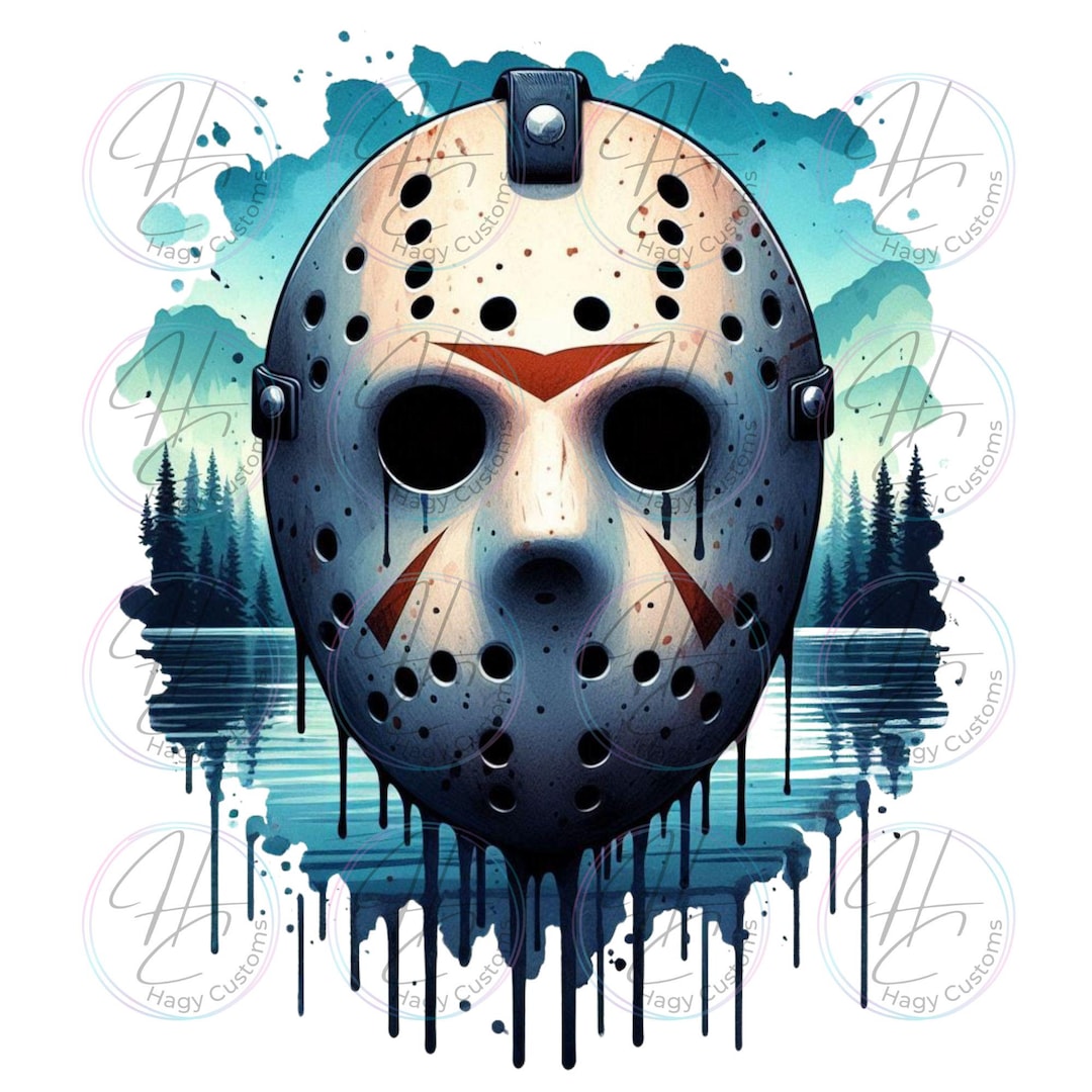 Watercolor Halloween Movie Mask PNG Sublimation & DTF Print (digital ...