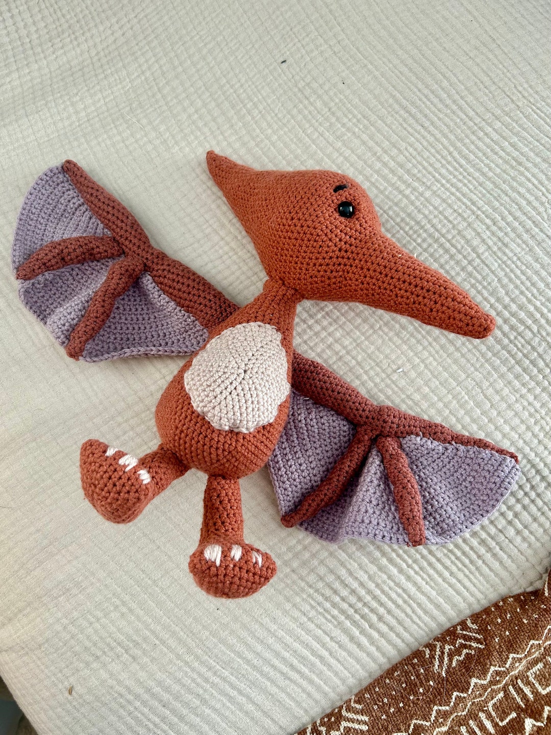 Handmade Crochet Stuffed Animal - Pterodactyl - Etsy
