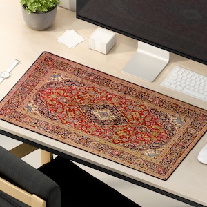 The Dude Persian Rug Desk Mat, Desk Decor Aesthetic, XL Mousepad, Movie ...