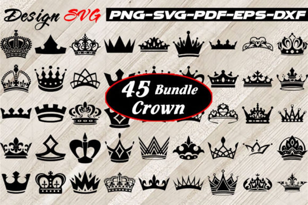 45 Royal Crown Designs , King Crown, Queen Crown, Princess Tiara, File ...