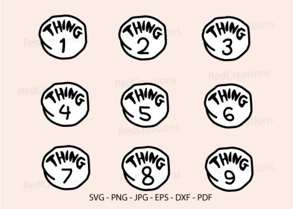Thing 1 and Thing 2 Svg Png Jpg Png Downloadable Designs High Quality ...