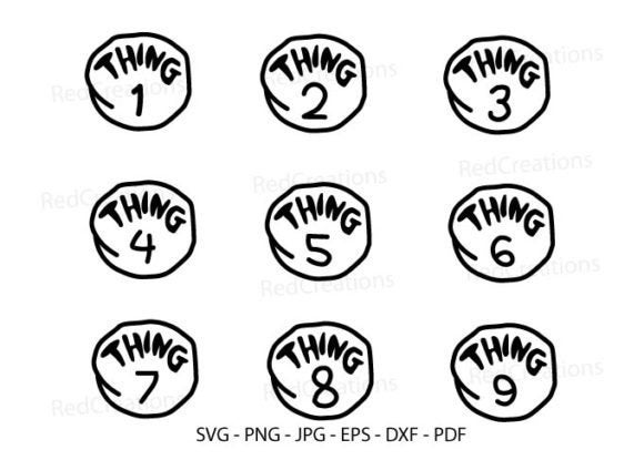 Thing 1 and Thing 2 Svg Png Jpg Png Downloadable Designs High Quality ...