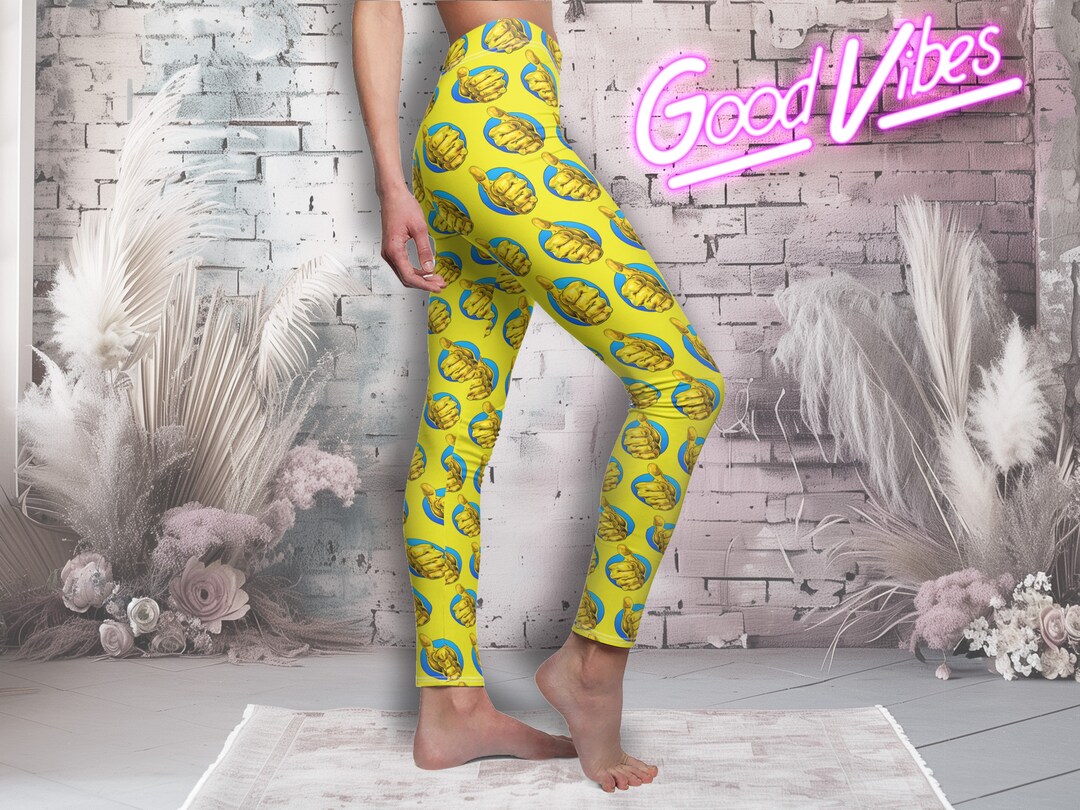 Nuke Thumbs up Leggings for Women, Festival Clothing, Yoga Pants, Gift ...