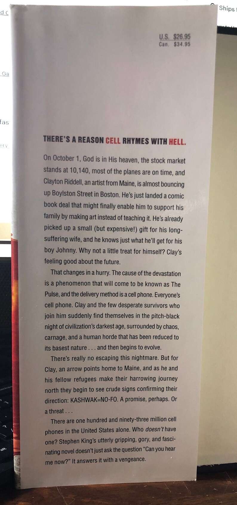 Cell by Stephen King, First Edition Hardcover, Collectable Scribner ...