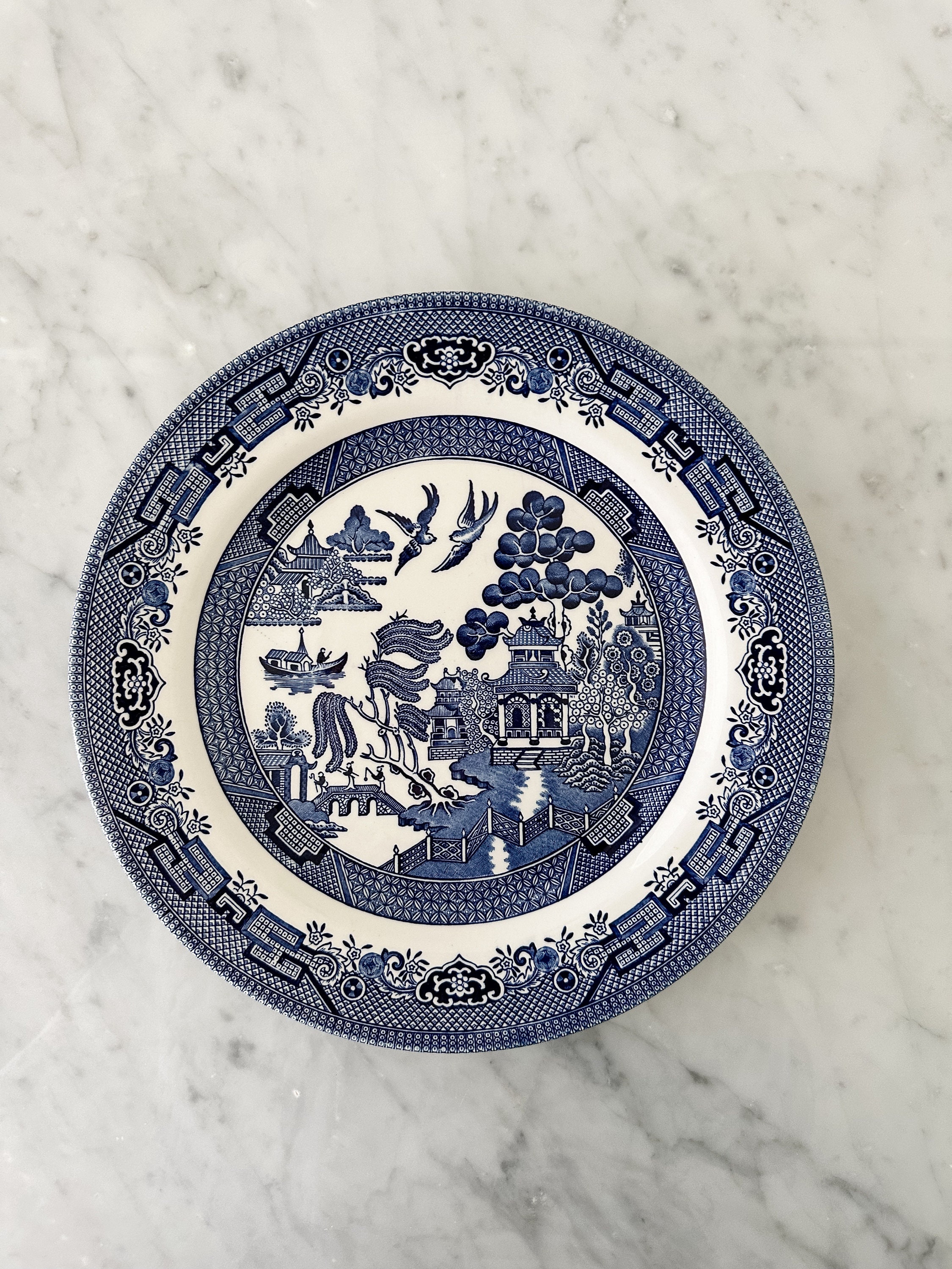 Vintage Churchill Willow Blue Dinner Plates (set of 5) - Etsy