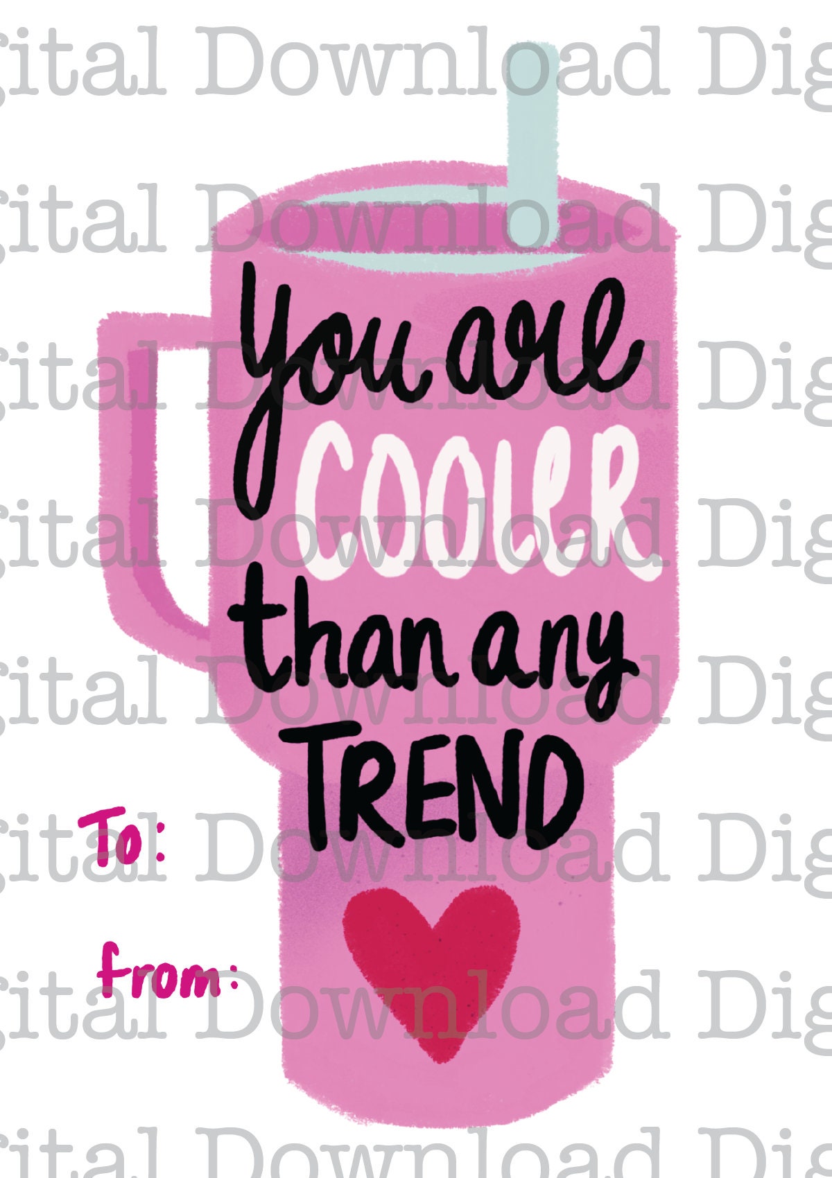 Stanley Cup Valentine Printable - Etsy