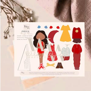Priya- Paper Doll, Digital Download Pretend Play, Printable Craft ...