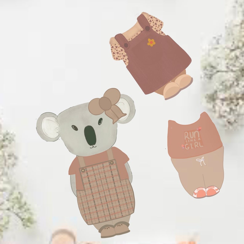 Kiki Koala Paper Doll – Printable Craft, Pretend Play (digital Download ...