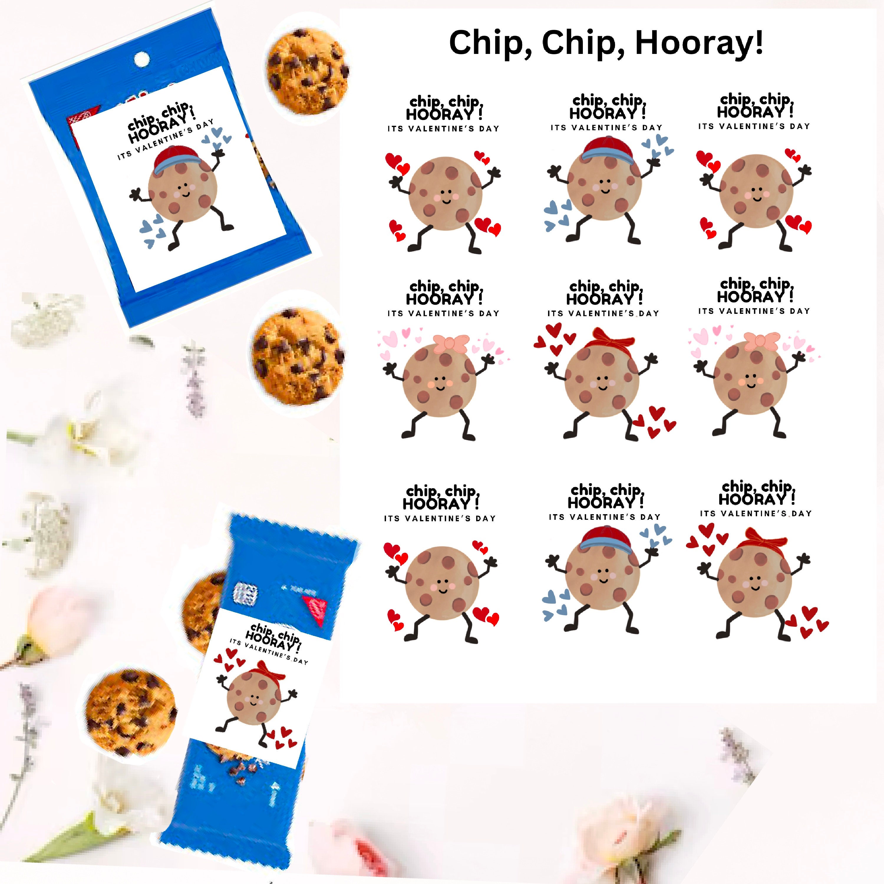 Cookie Valentine- Valentine’s Day Printable, Printable Valentines ...