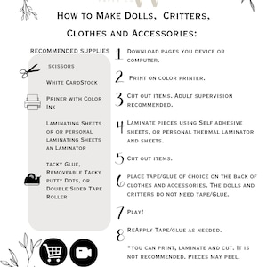 Coralyn Paper Doll, Printable Paper Doll Set, Kids Craft Activity, DIY ...