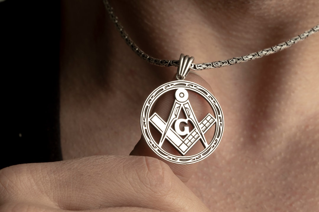 Sterling Silver Mason Necklace, Master Mason Necklace, Masonic Pendant ...