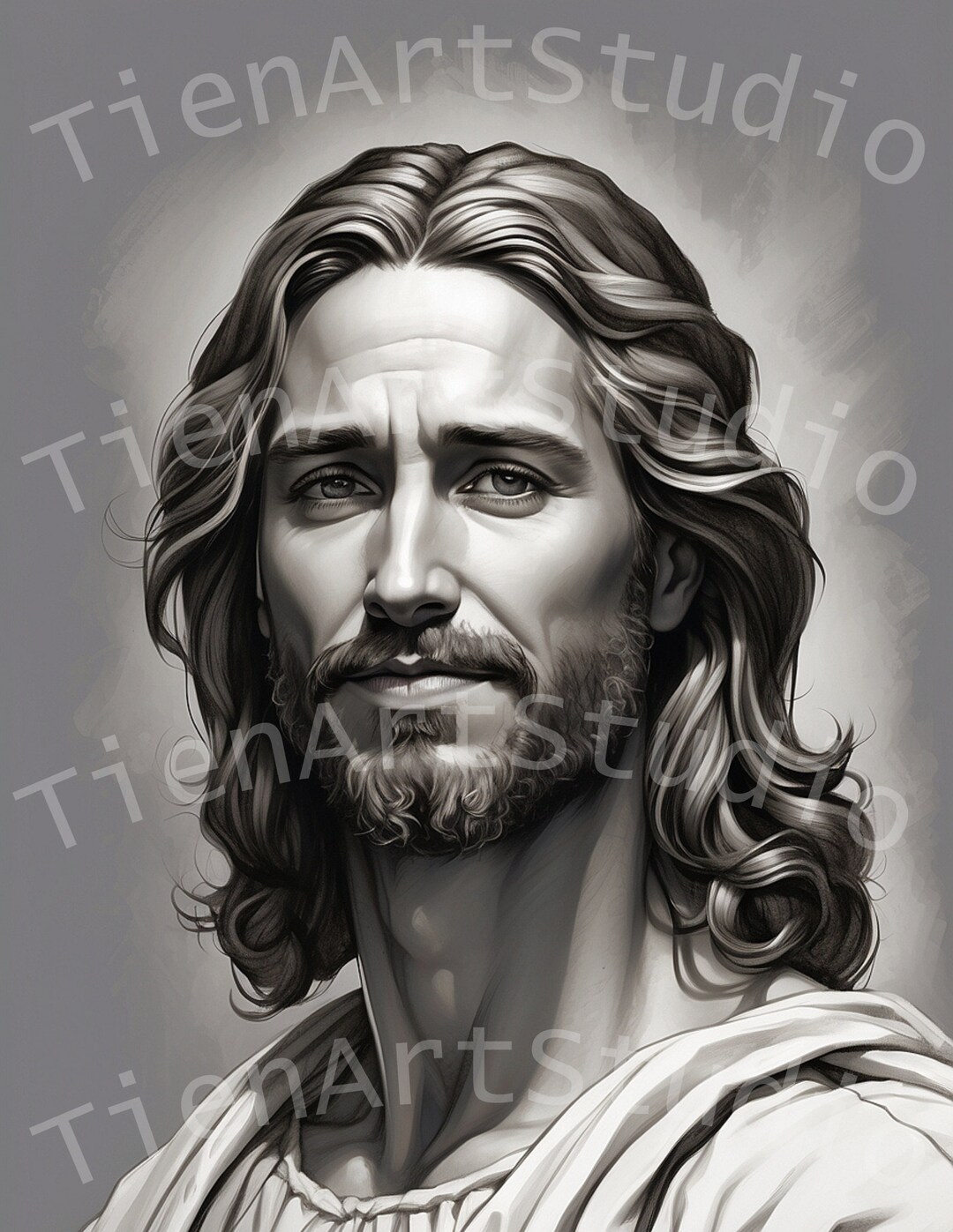 Jesus Portrait/ Jesus Painting/ Jesus Art/ Jesus Wall Art/ Jesus ...