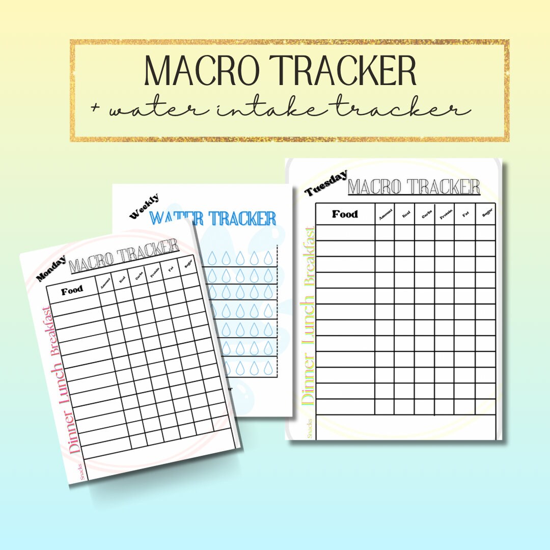 Daily Macro Tracker, Fitness Tracker, Health and Wellness, Healthy ...