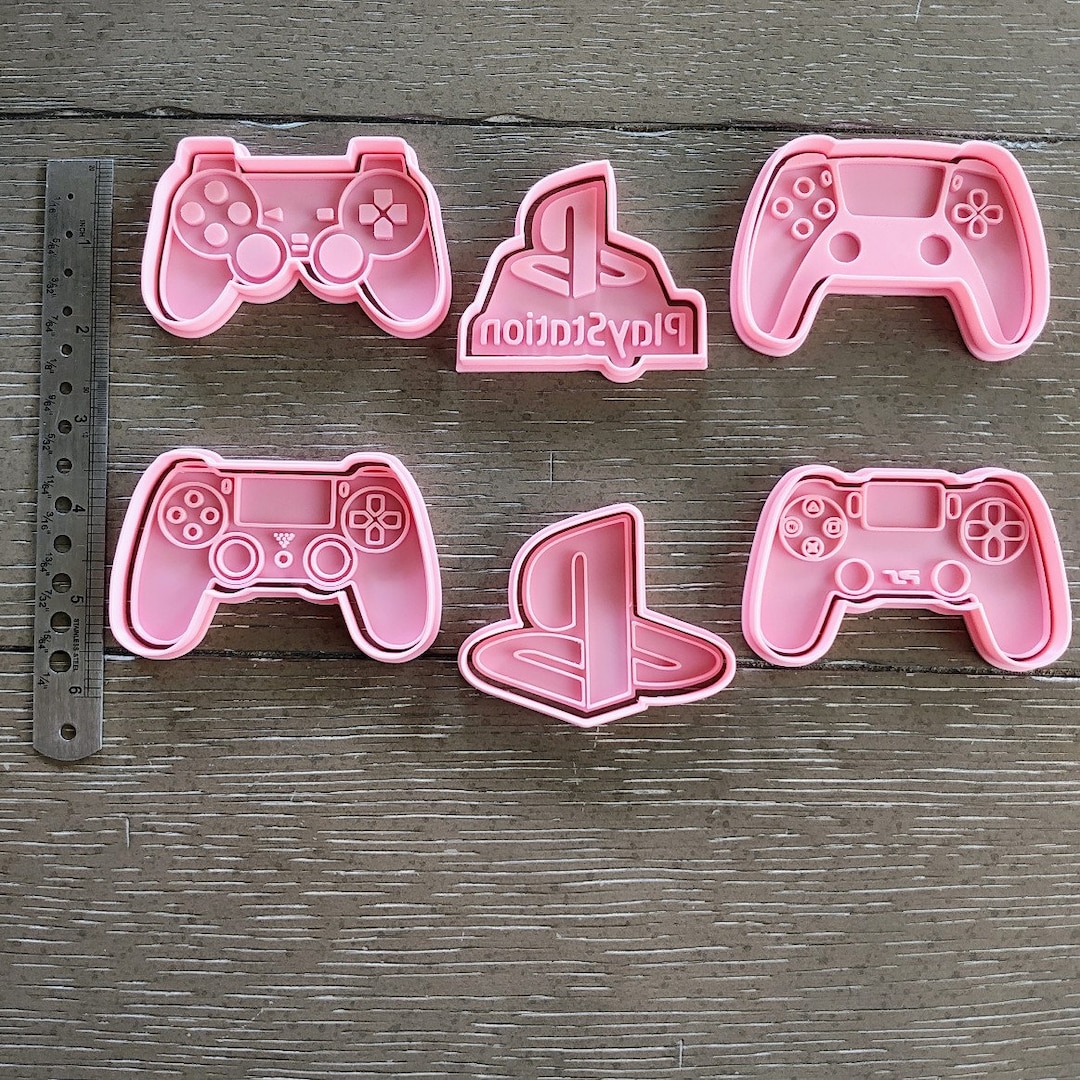 6-piece Gamer Controller Cookie Cutters & Stamp Set - Perfect Gift ...