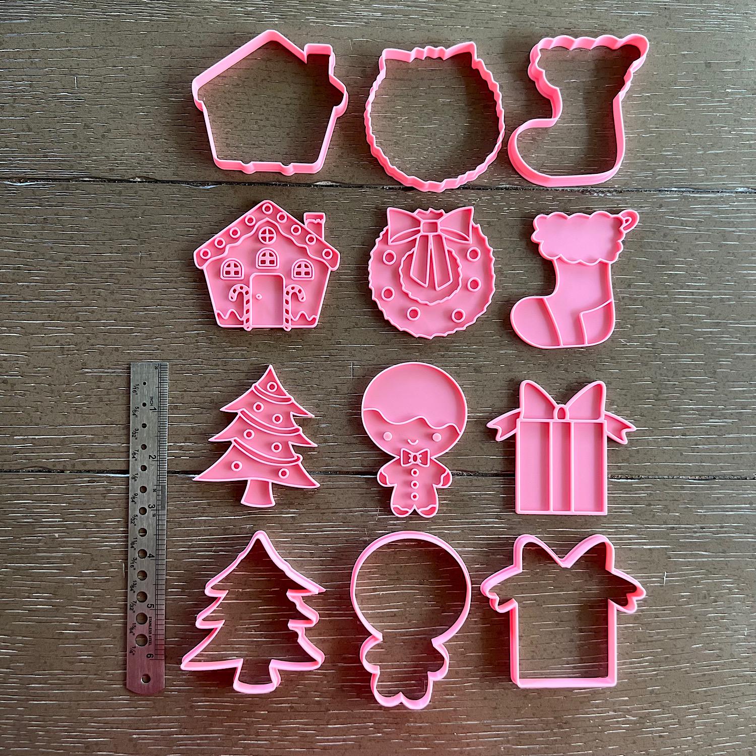 Christmas Cookie Cutters & Stamp Set: Holiday Baking Party Theme - Etsy