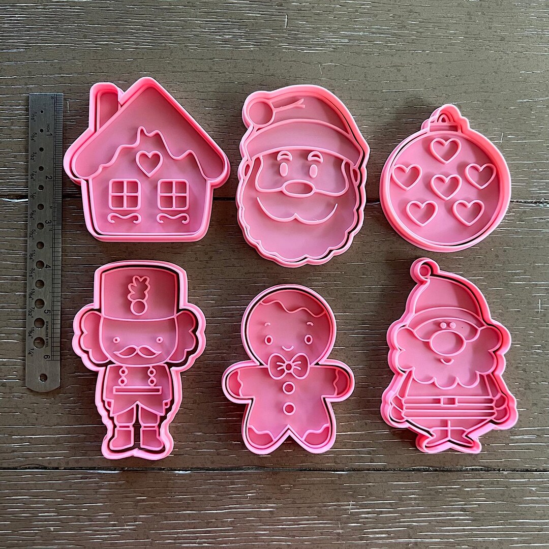 Christmas Cookie Cutters & Stamp Set: Holiday Baking Party Theme - Etsy