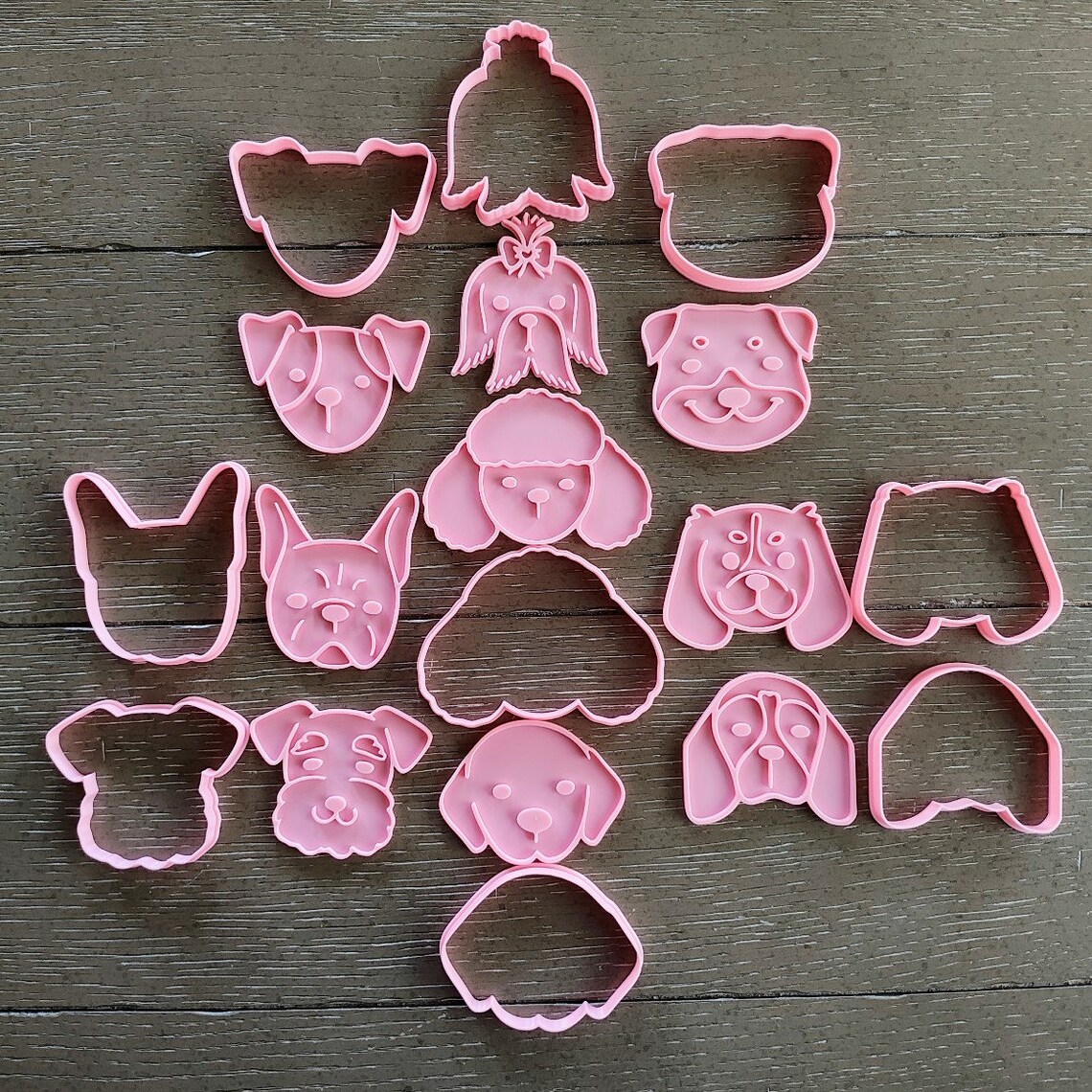 9-piece Cute Dogs Cookie Cutters & Stamp Set - Great Gift Baking Party ...