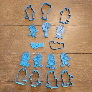 8-piece Bluey Cutters & Stamp Set Perfect Gift Birthday Party - Etsy