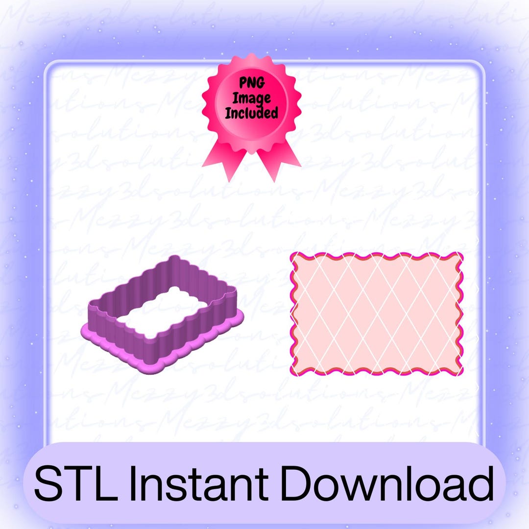 Plaque Frame Cookie Cutter STL File: 6 Sizes (digital Download) - Etsy