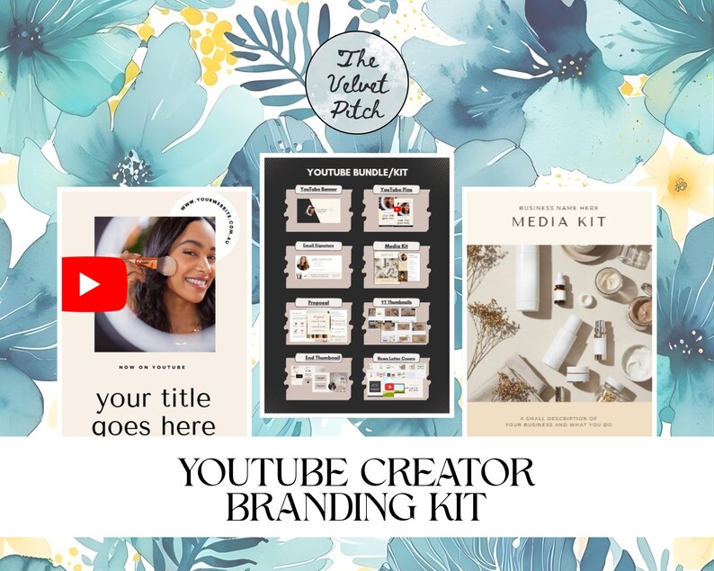Youtube Brand Kit Canva Template | Creator Bundle - Etsy