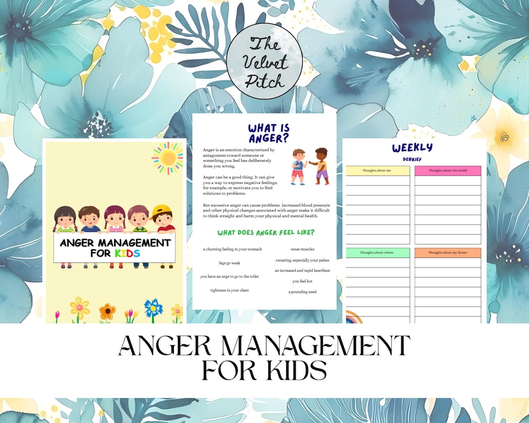 Anger Management for Kids Canva Template | Coping Skills Worksheets - Etsy