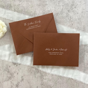 Rust Orange Wedding Envelopes Addressed - Etsy