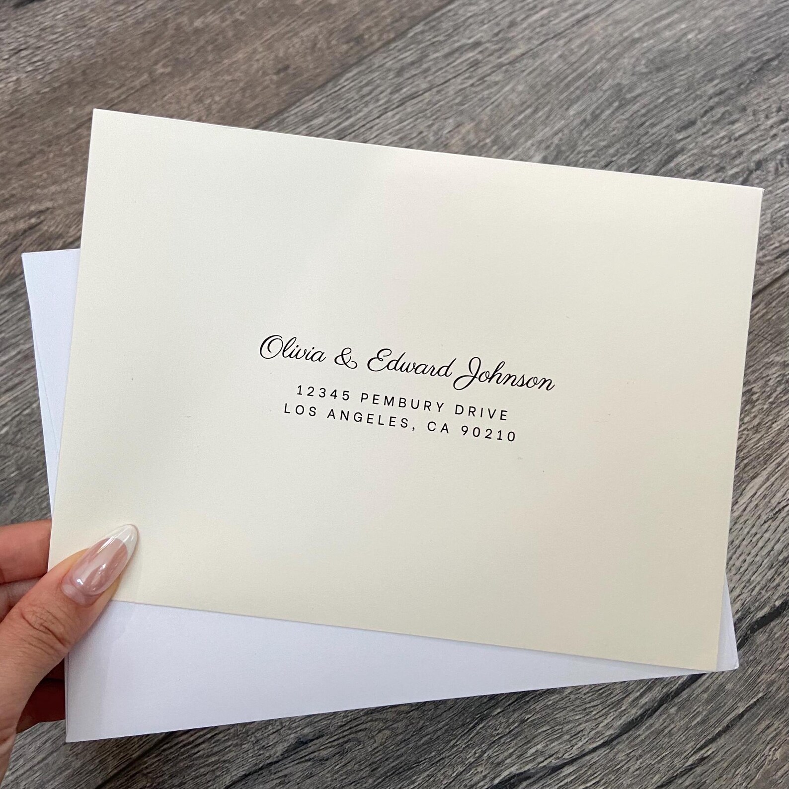 Cream A7 Envelope Addressing & Printing Service, 5x7 Invitations RSVP ...