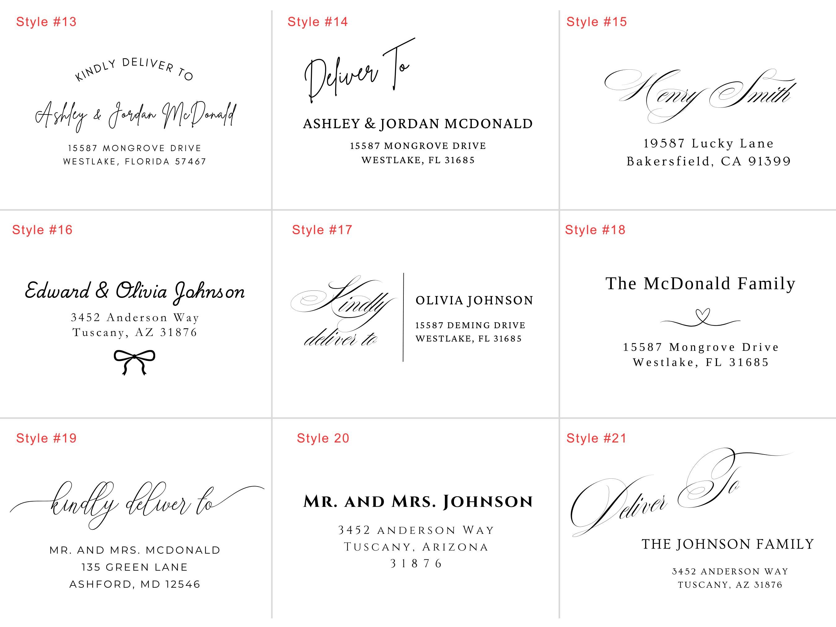 A6 Envelope Addressing & Printing Service for 4x6 Invitation Cards ...