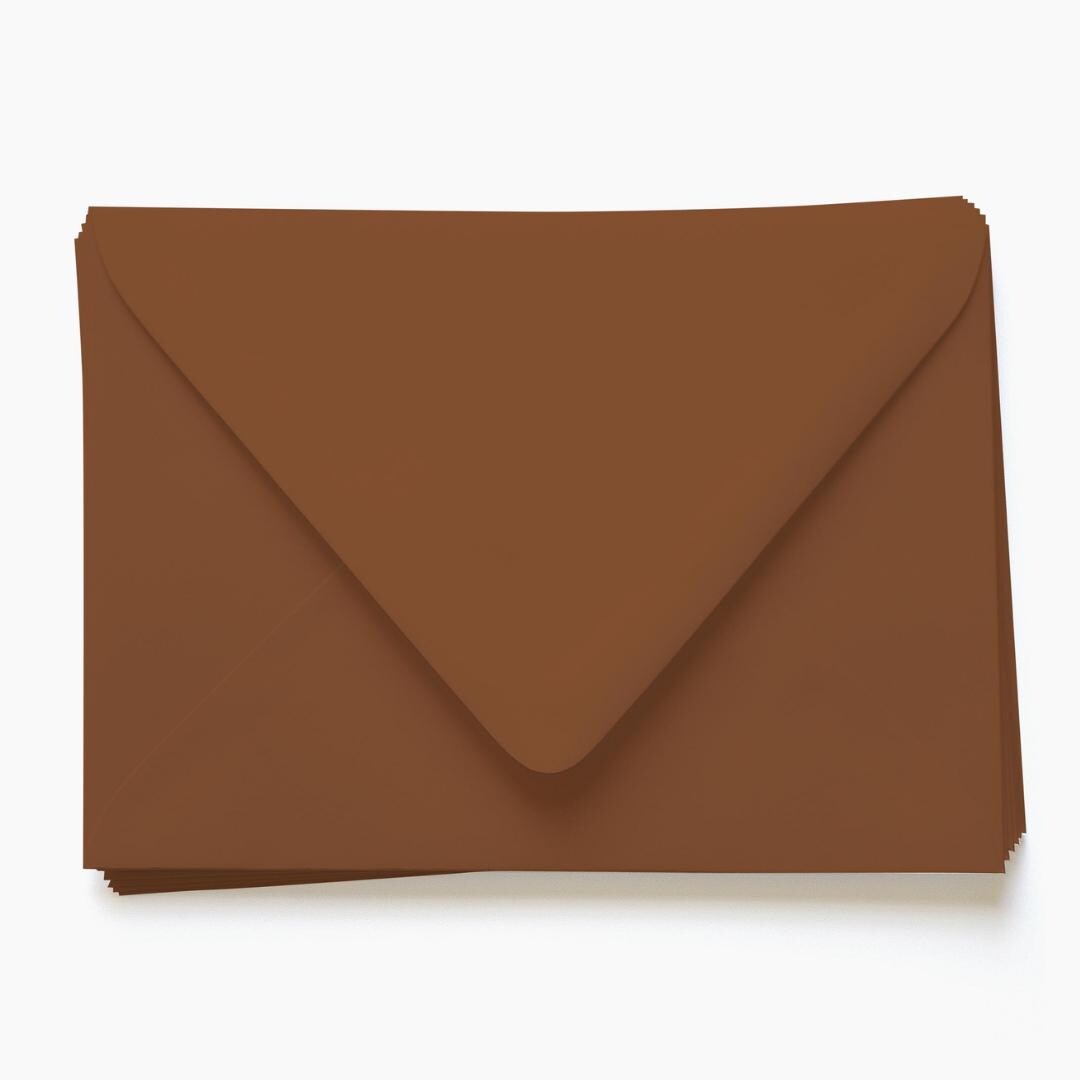 Terracotta Envelopes for 5x7 Wedding Invitations, A7 Euro Flap ...