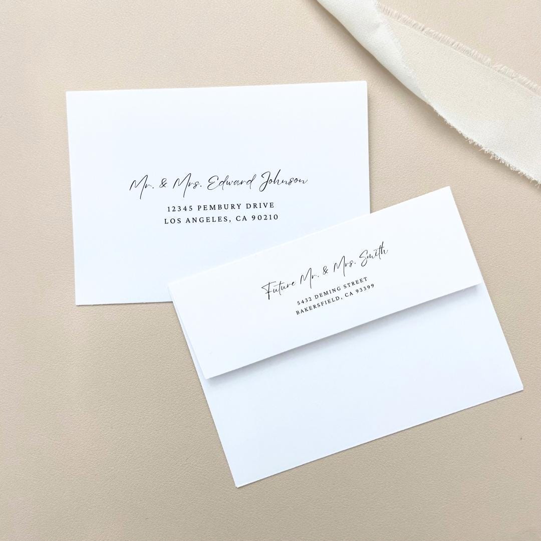 Envelope Addressing & Printing Service for A7 5x7 Invitations, Cards ...