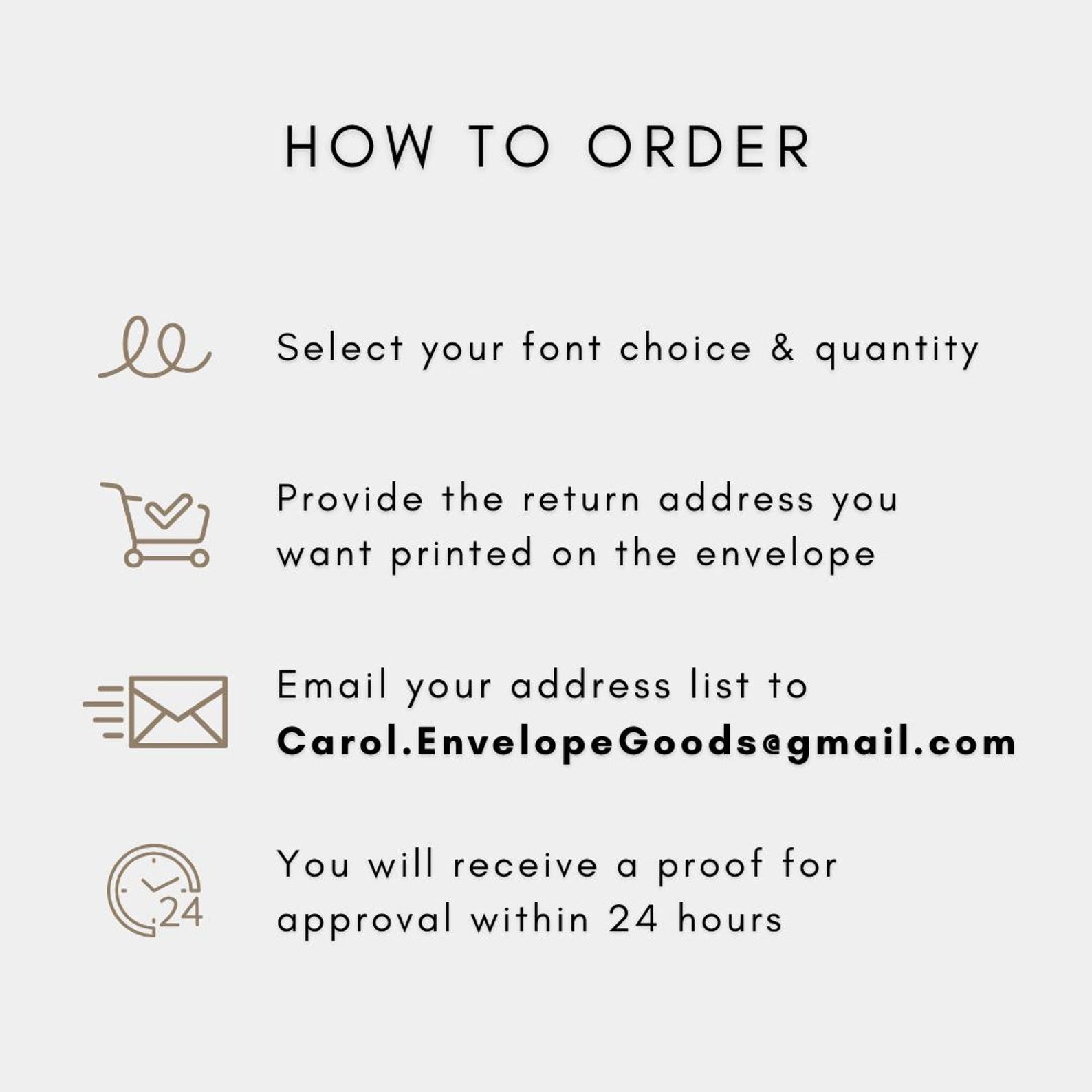 A6 Envelope Addressing & Printing Service for 4x6 Invitation Cards ...