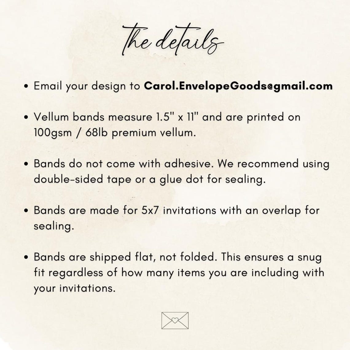 Personalized Vellum Wrap for 5x7 Invitations, Vellum Belly Bands ...