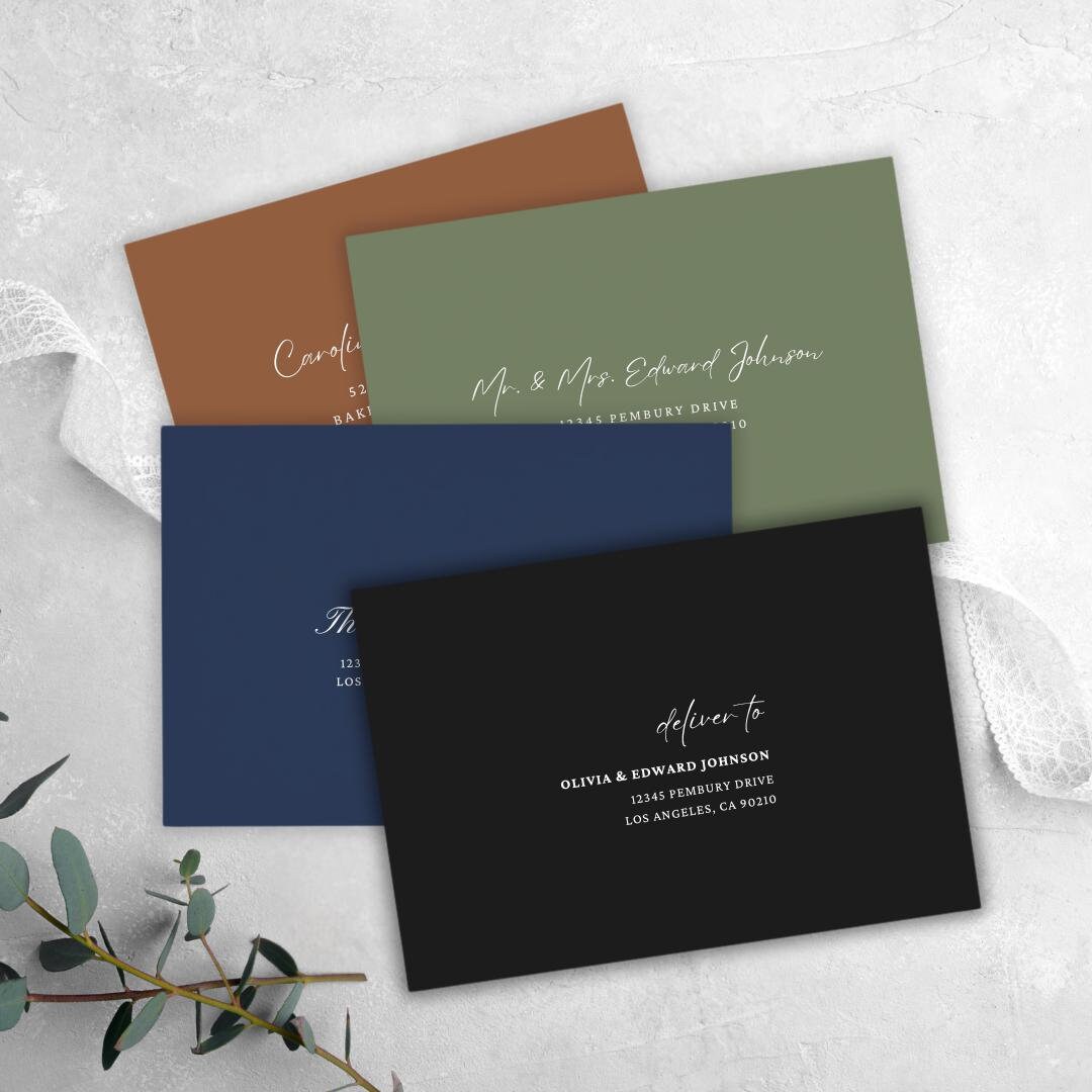 Envelope Addressing & Printing Service, Addressed A7 Envelopes, Black ...