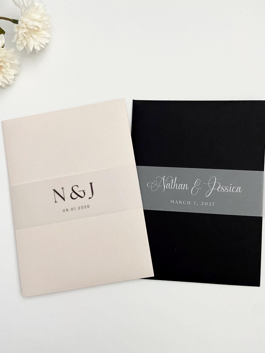 Custom Vellum Wrap for 5x7 Invitations, Vellum Belly Bands, Transparent ...