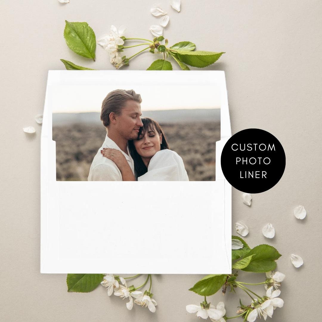 Custom Envelope Liners, Printed Photo Liners for 5x7 Straight Flap A7 ...