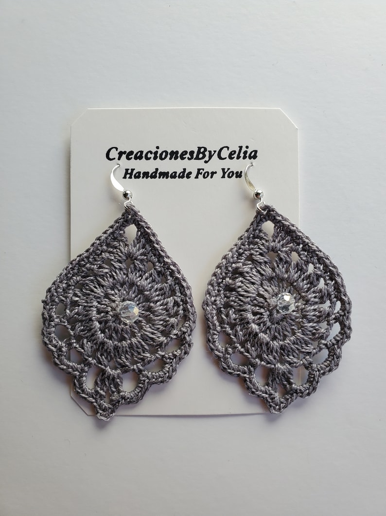 Crochet Earrings, Boho Dangle Crochet Earrings, Handmade Earrings ...