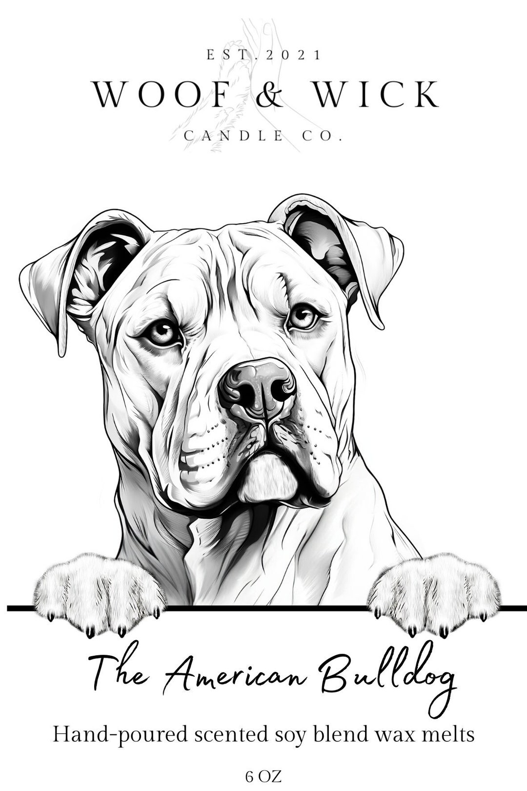 The American Bulldog Personalized Dog Breed Scented Soy Wax Melts ...