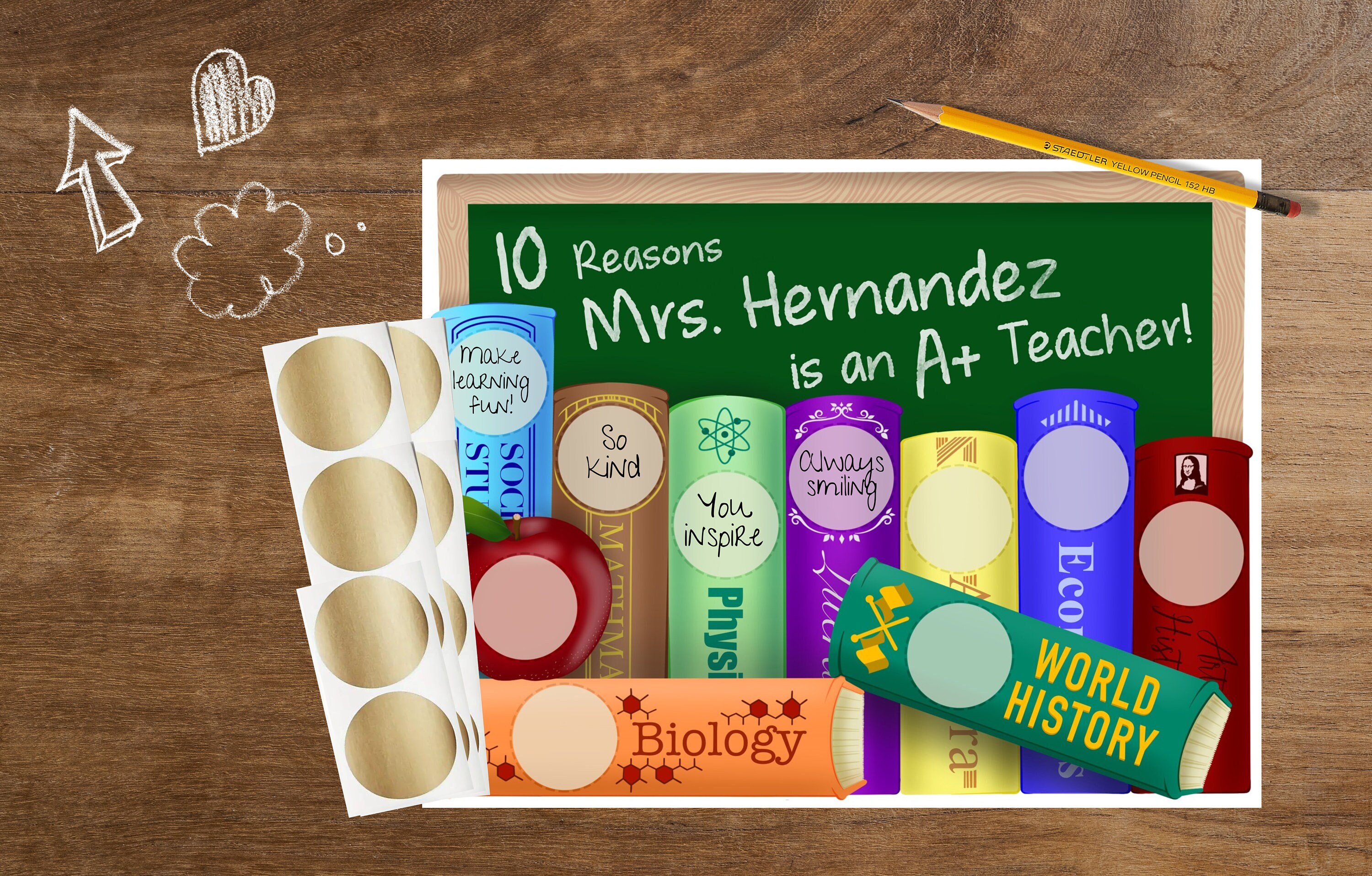 Teacher Appreciation Scratch-off Card & Envelope Custom Name A Teacher ...