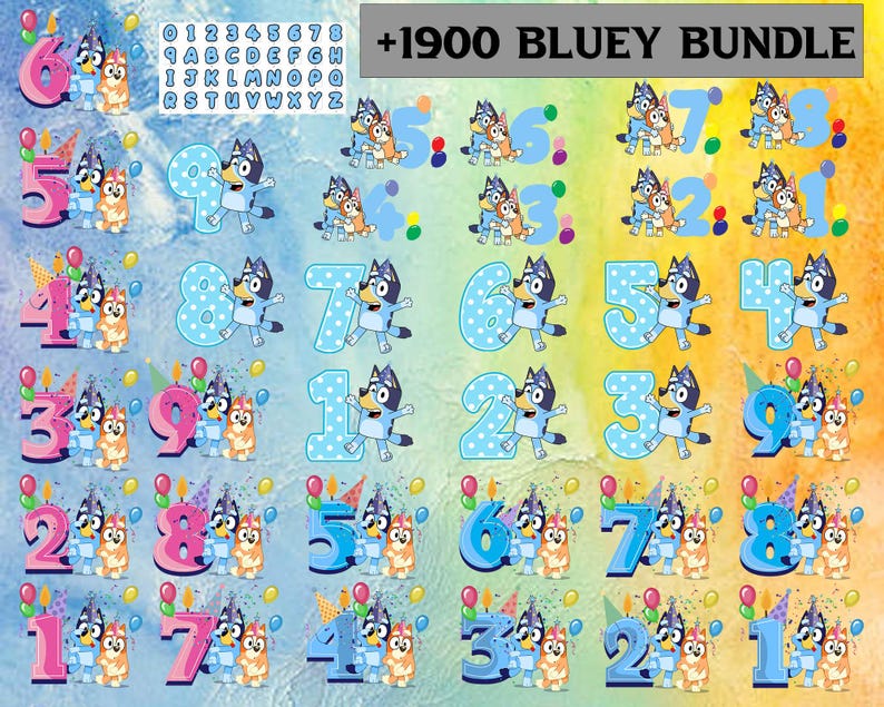 1000+ Mega Bluey Bundle, Bluey Cut Files for Cricut, Bluey Clipart ...