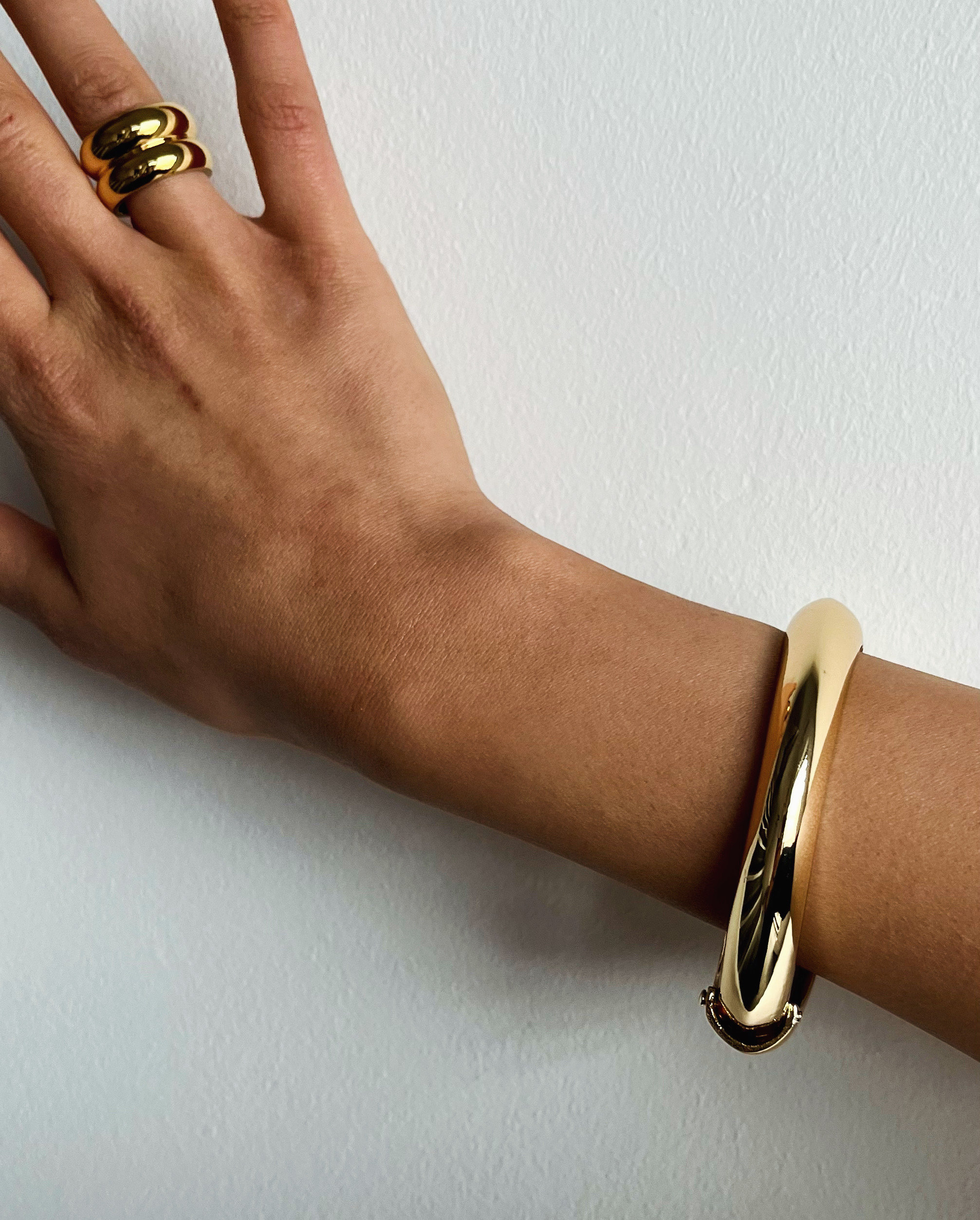 Chunky Geometric Gold Bangle - Etsy
