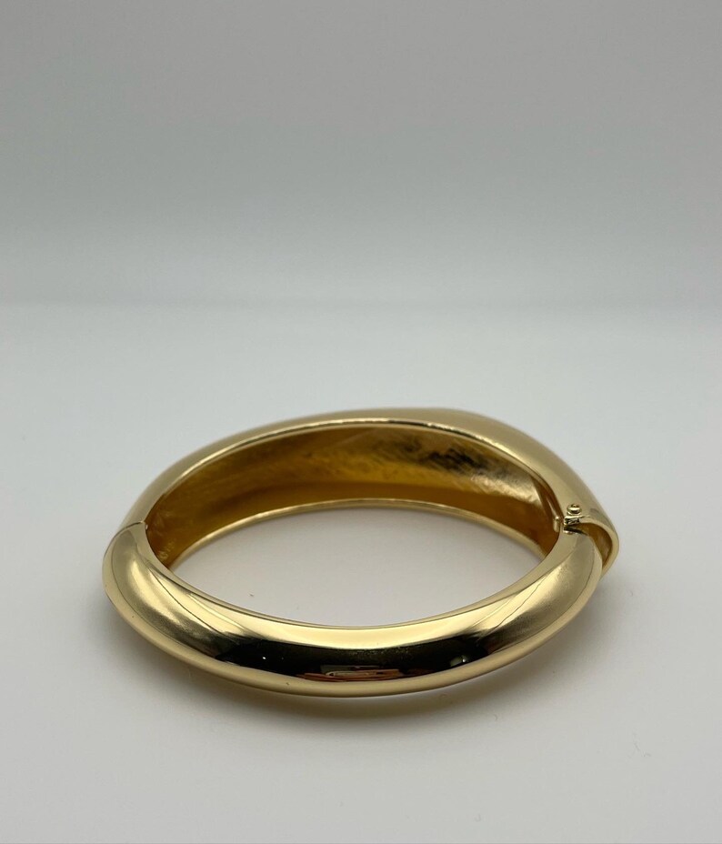 Chunky Geometric Gold Bangle - Etsy