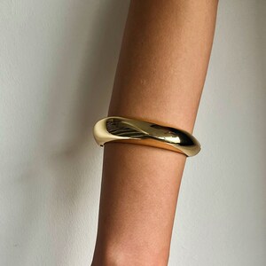 Chunky Geometric Gold Bangle - Etsy