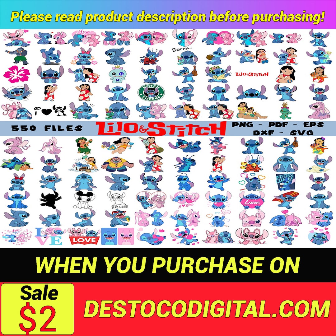 500 Lilo Vs Stitch PNG Layered SVG FILES for Download and Cricut Bundle ...