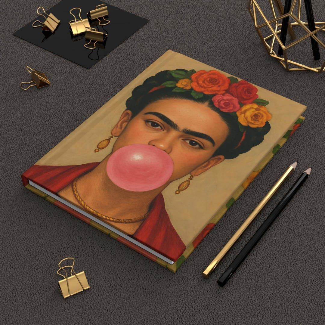 Frida Kahlo Bubblegum Art Journal: Lined Hardcover Sketchbook - Etsy