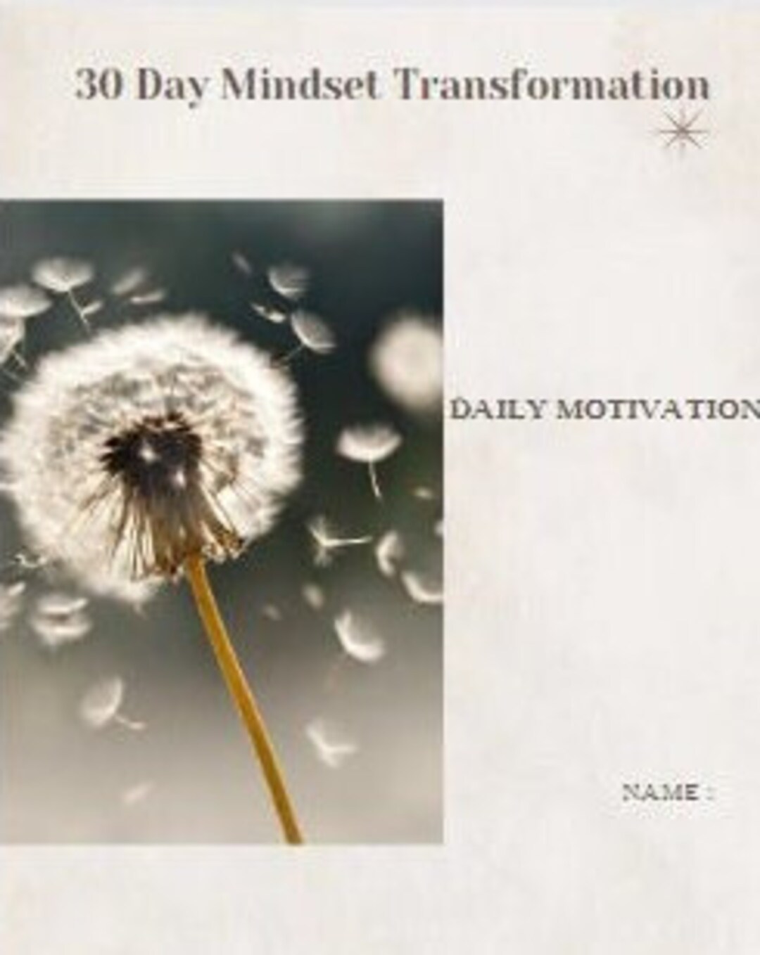 30 Day Mindset Transformation Journal - Etsy