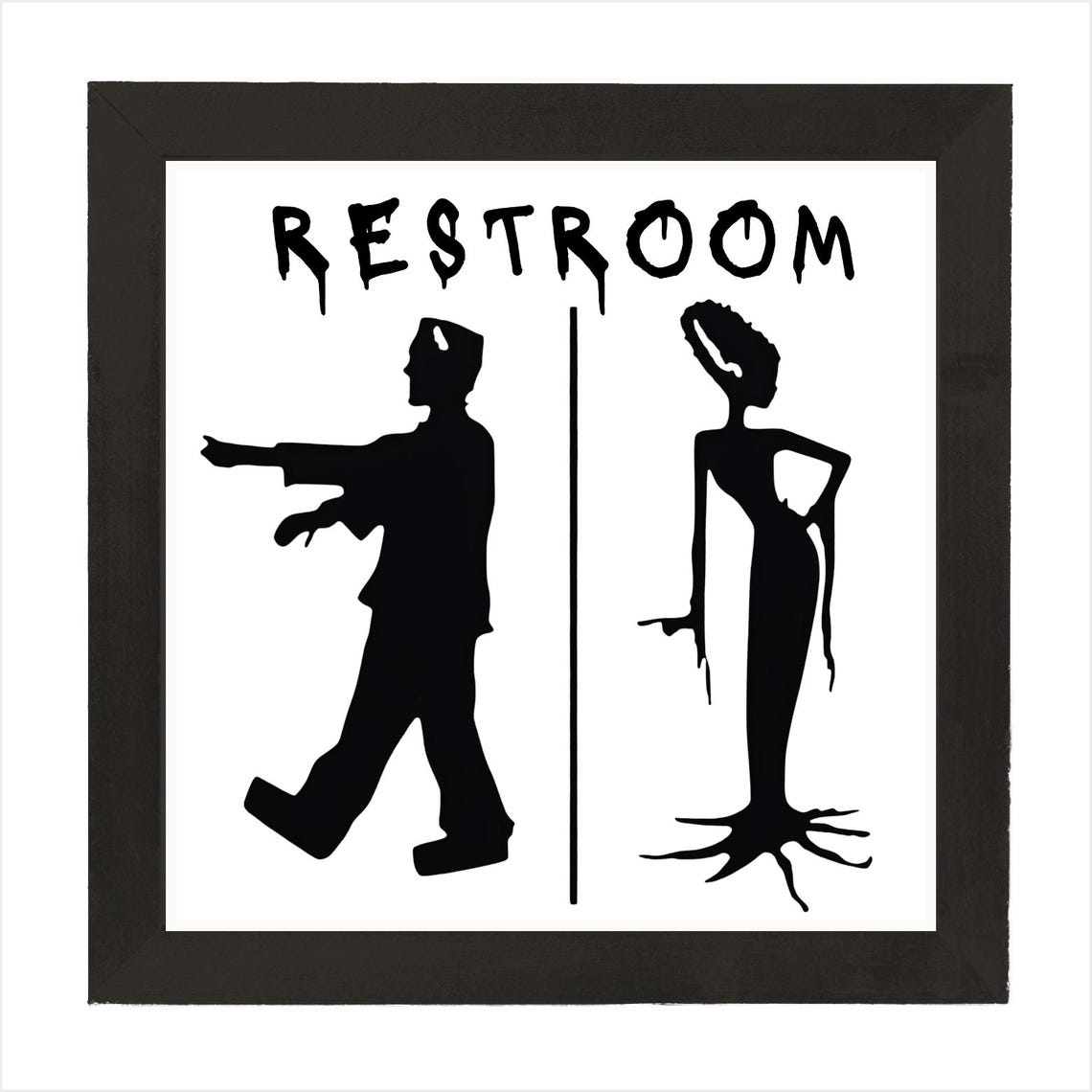 Halloween Decor, Restroom Sign, Horror, Frankenstein Restroom ...