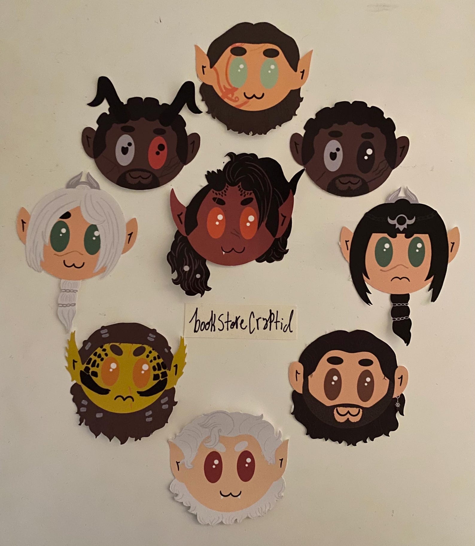 Baldur's Gate 3 Chibi Stickers (wyll, Karlach, Halsin, Astarion, Lae ...