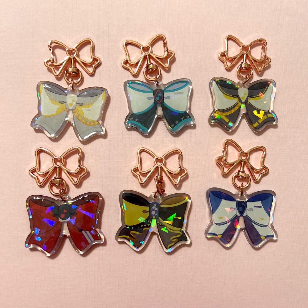VOCALOID Acrylic Ribbon Charms Keychains Crypton Virtual Singer - Etsy