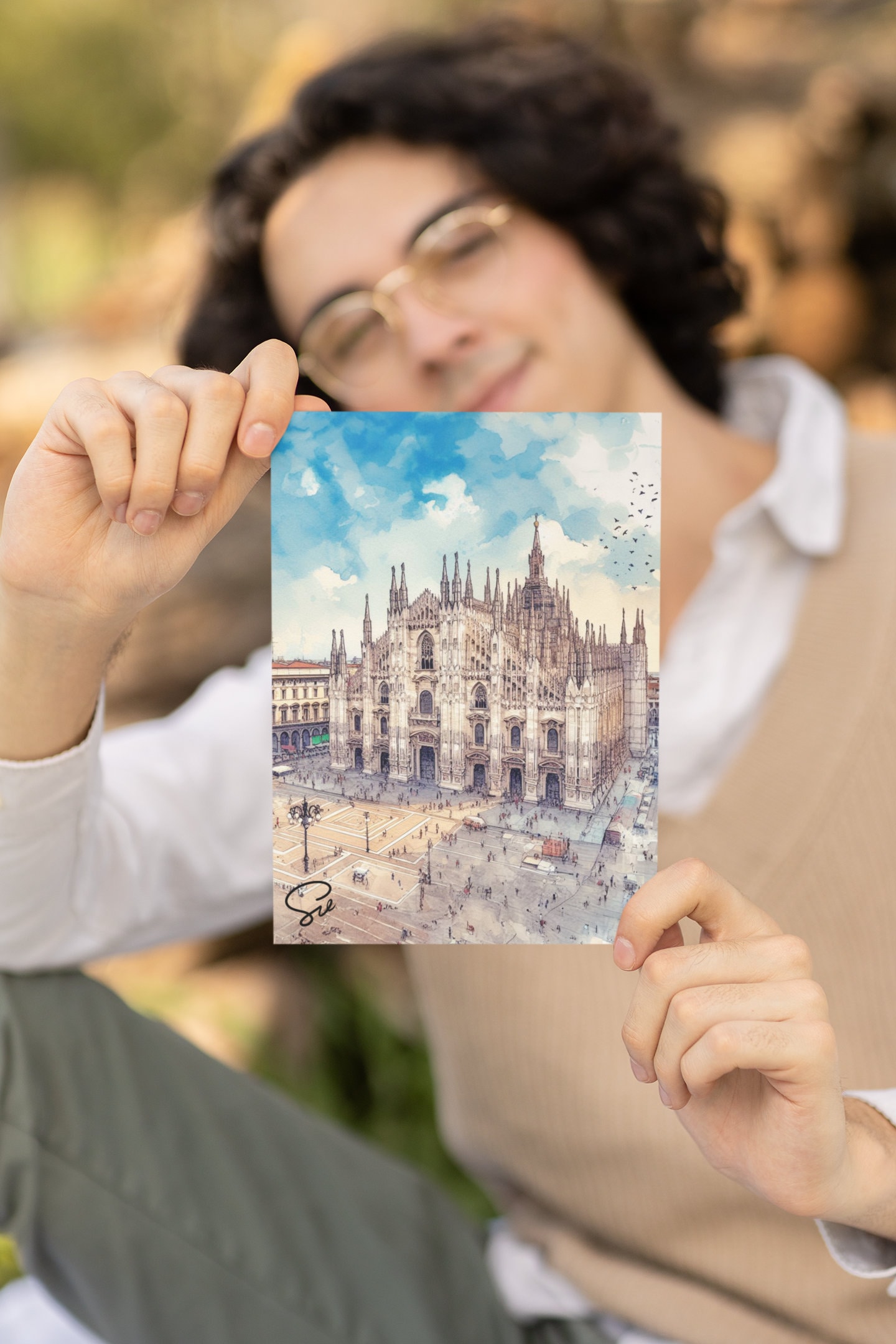 Milan Cathedral Watercolor Painting DIGITAL ART Italy, Travel Art, Art Prints, DIY Postcard ...